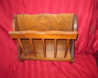 Vintage wall magazine rack – Etsy
