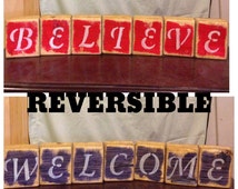 Unique believe blocks related items | Etsy