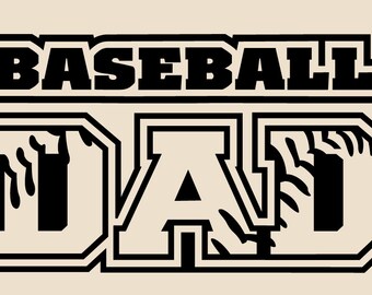Baseball dad decal | Etsy