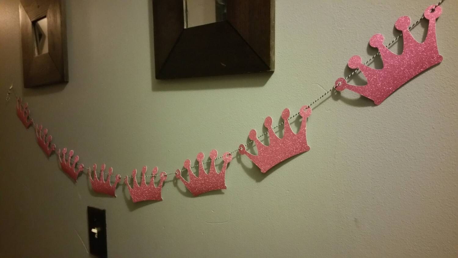 Princess party banner princess crown banner crown banner