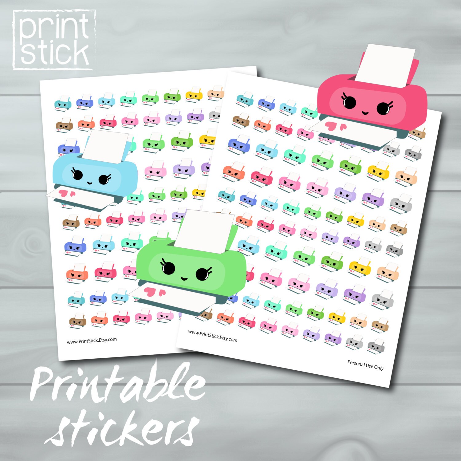 Kawaii Printer Printable Stickers Perfect for your by PrintStick