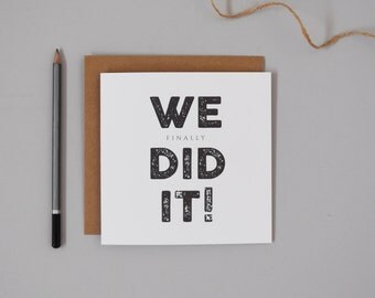 We did it | Etsy