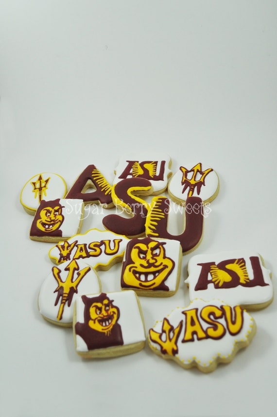 ASU Assortment Decorated Sugar Cookies 1 Dozen sweet