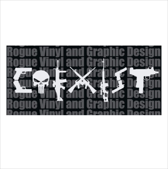 Coexist vinyl decal / sticker guns Punisher super by RogueVinyl
