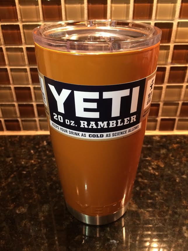 Custom YETI 20 oz Rambler Burnt Orange / Powder Coated