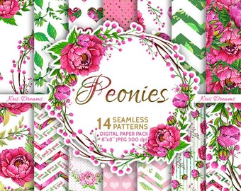 Peony pattern | Etsy