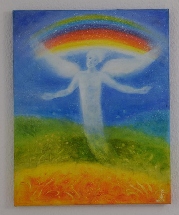 Original hand painted acrylic spiritual painting on canvas