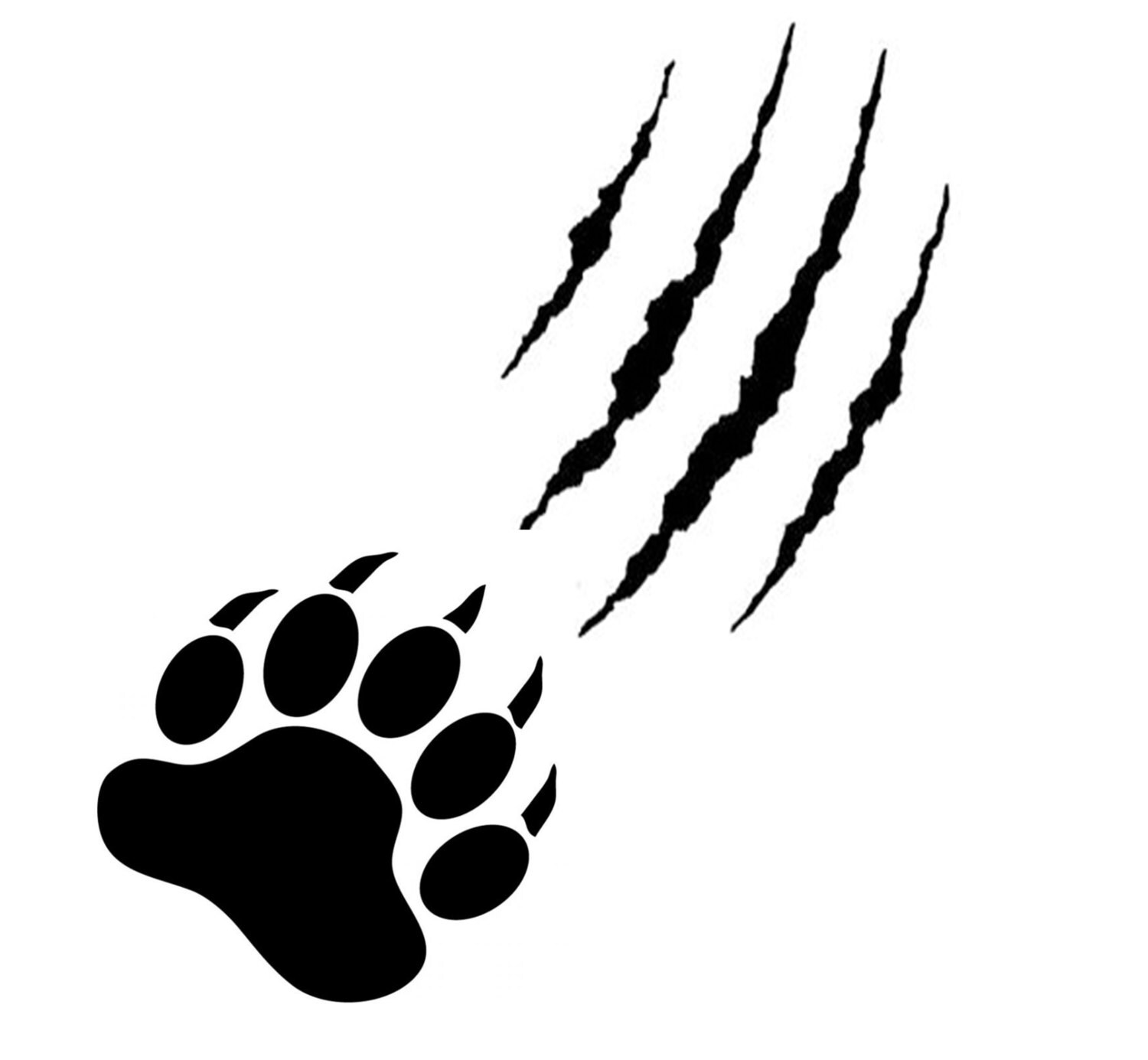 Bear Paw and scratch Decal by KCSZOO on Etsy