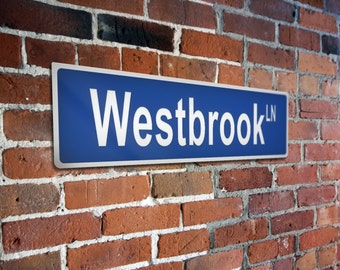 Custom Distressed Metal Street Sign Personalized Distressed