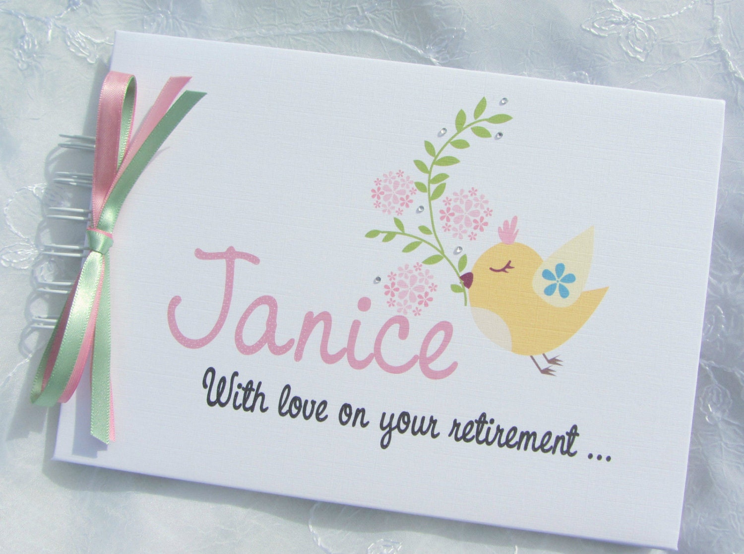 Personalised Retirement guest book/ photo book/ album/ memory