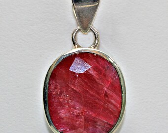 Natural ruby pendant | Etsy