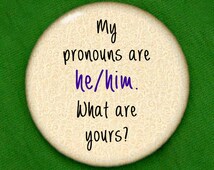 Unique pronouns related items | Etsy