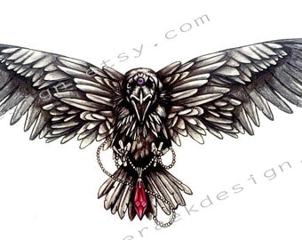 Three eyed raven | Etsy