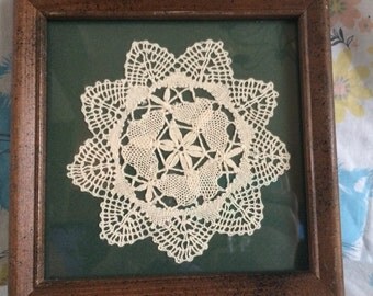 Framed doily | Etsy