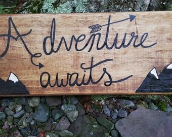 Unique adventure awaits sign related items | Etsy