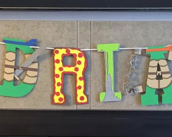 Ninja turtle letters | Etsy