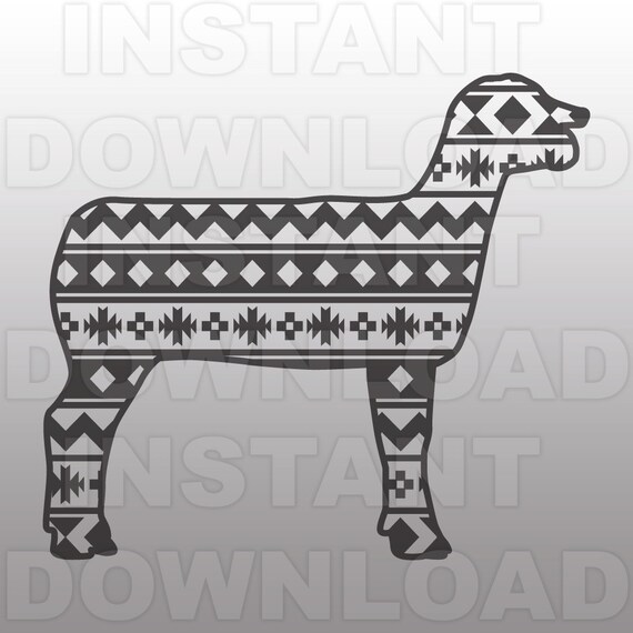 Aztec Show Sheep SVGLivestock SVG FileCutting