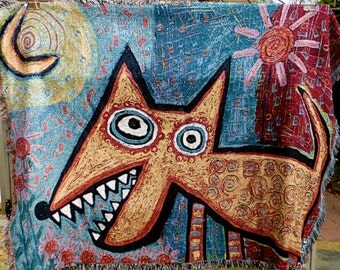 Funky dog art | Etsy