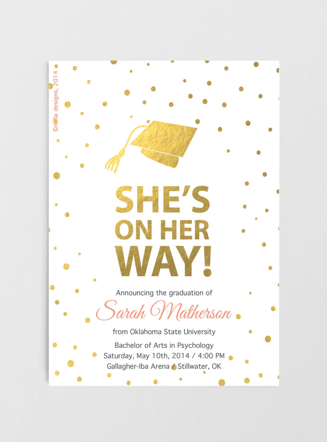 Printable Graduation Invitation Graduation by nelladesigns on Etsy