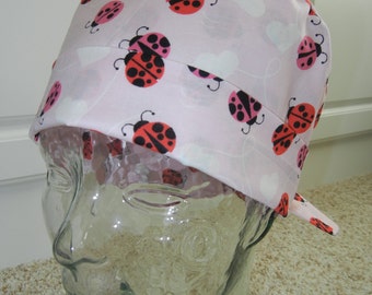Tie Back Surgical Scrub Hat in Silver Linings by juliesthings