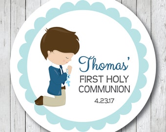 First Holy Communion Favor Stickers Custom First Communion