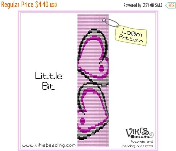 30% off SALE Loom Bead Pattern Little Bit by VikisBeadingPatterns