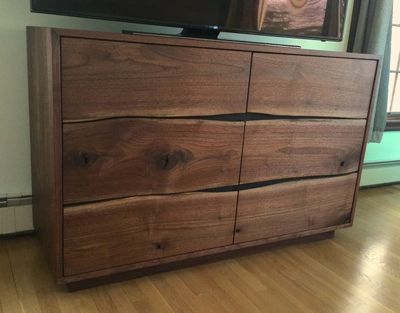 Live edge walnut dresser
