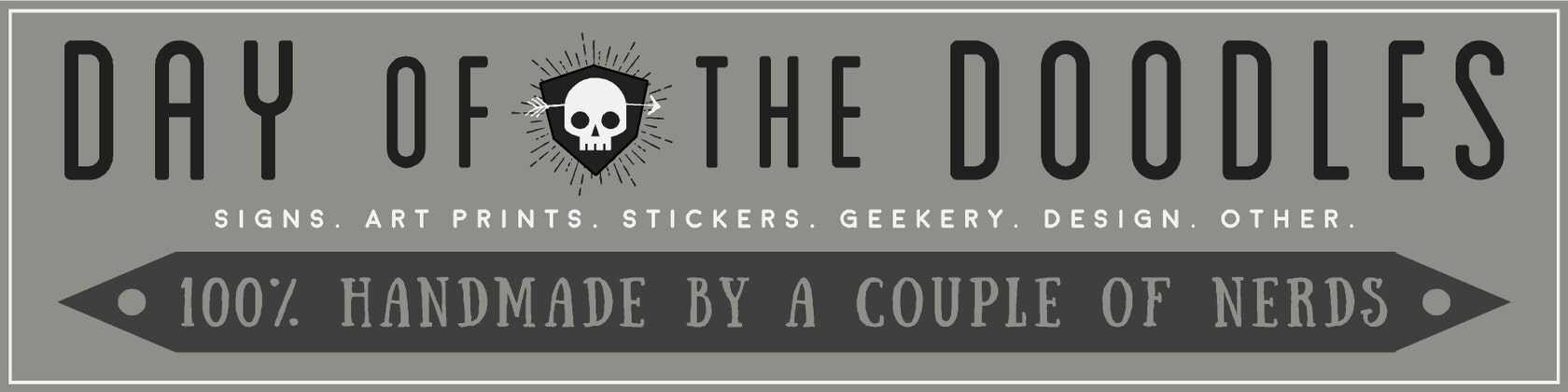 Day of the Doodles by geekhandmade on Etsy
