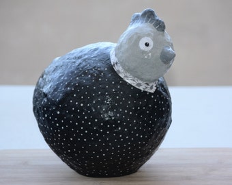 Paper mache chickens | Etsy