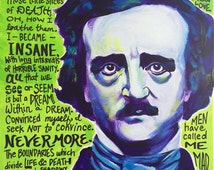 Unique poe painting related items | Etsy