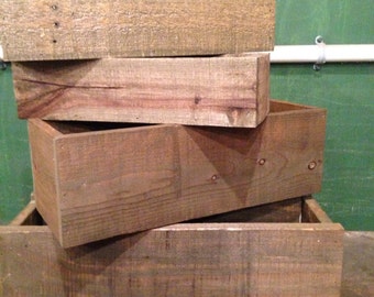 Reclaimed wood crate | Etsy