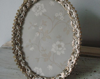 Large Shabby Chic Picture Frame/Teal Ornate by ComfortablyVintage