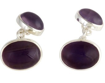 Amethyst cufflinks | Etsy