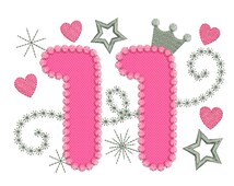 Unique number embroidery related items | Etsy