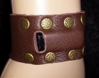 Leather arm cuffs | Etsy