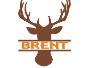 Deer antler monogram | Etsy