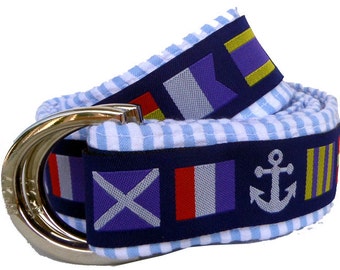 Nautical flag belt | Etsy