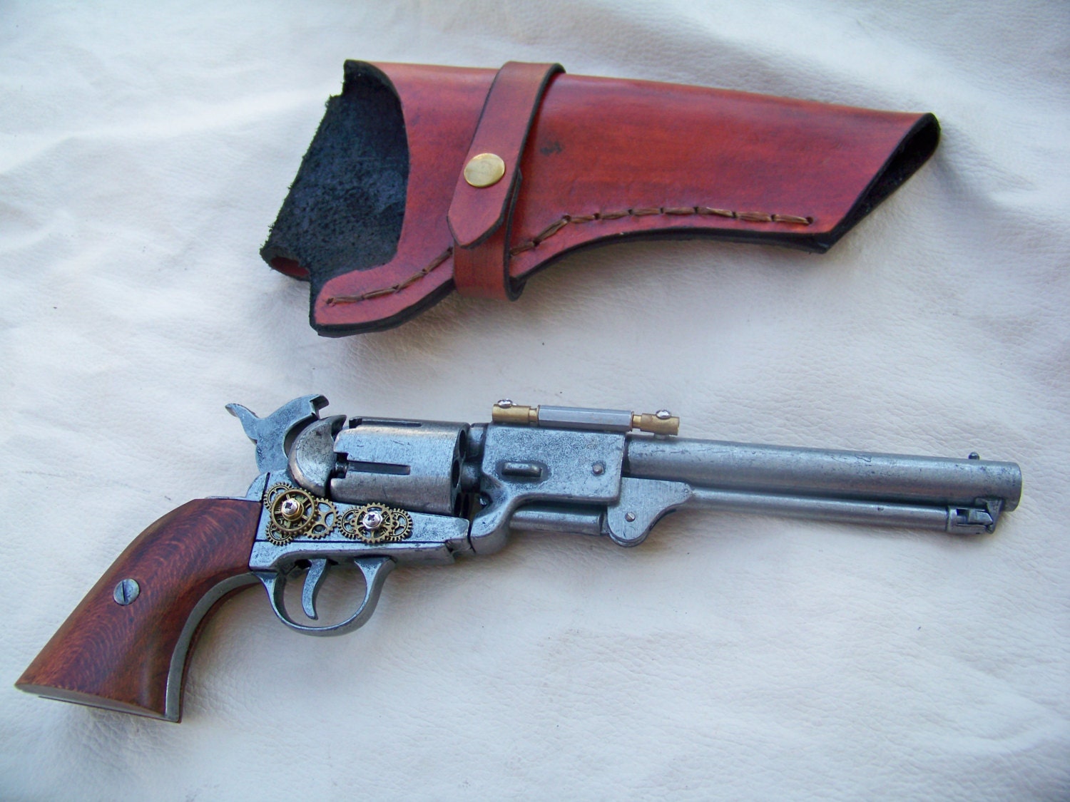 Steampunk Colt 1860 Black Powder Revolver w/ Holster