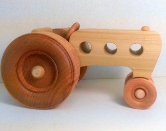 Items similar to John-Deere Handcrafted Wooden Tractor on Etsy