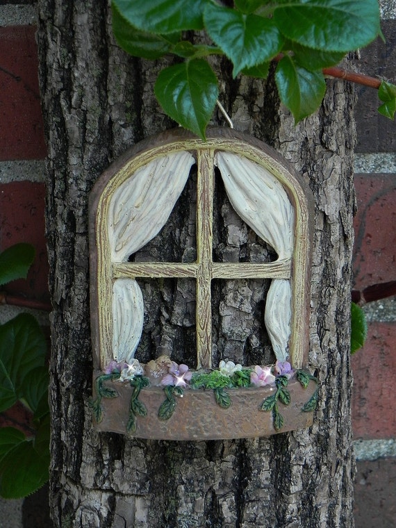 Fairy Garden Accessories Window with bird miniature garden
