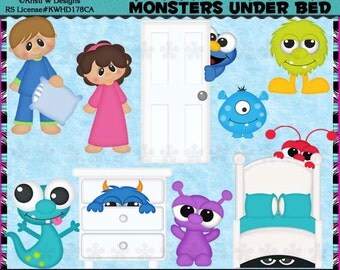 Monsters under bed | Etsy