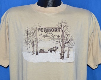 Vermont maple syrup shirt state slogan t-shirt VT mens guys