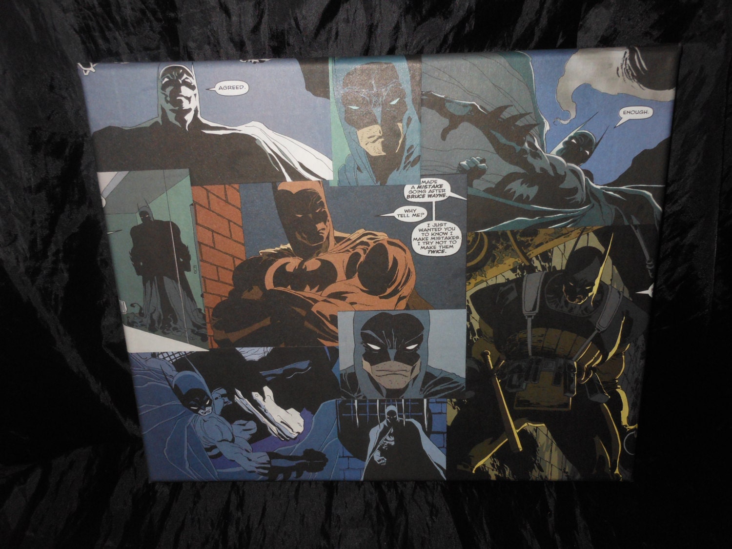 Batman comicbook panels canvas 30cm by 25cm by ComicDecor on Etsy