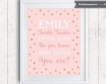 Pink gold nursery | Etsy