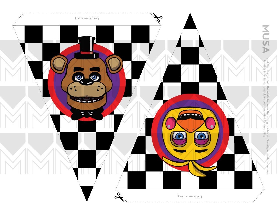 INSTANT DOWNLOAD / printable / FNAF full alphabet party banner