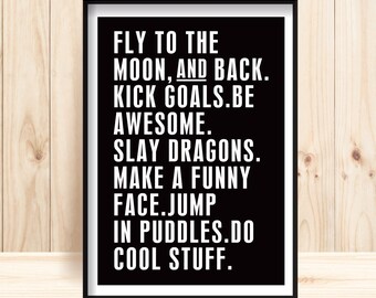 Word sayings poster | Etsy