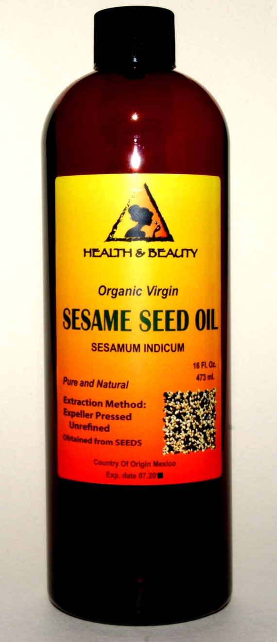 16 oz SESAME OIL UNREFINED Organic Carrier by HBOilsCenter on Etsy