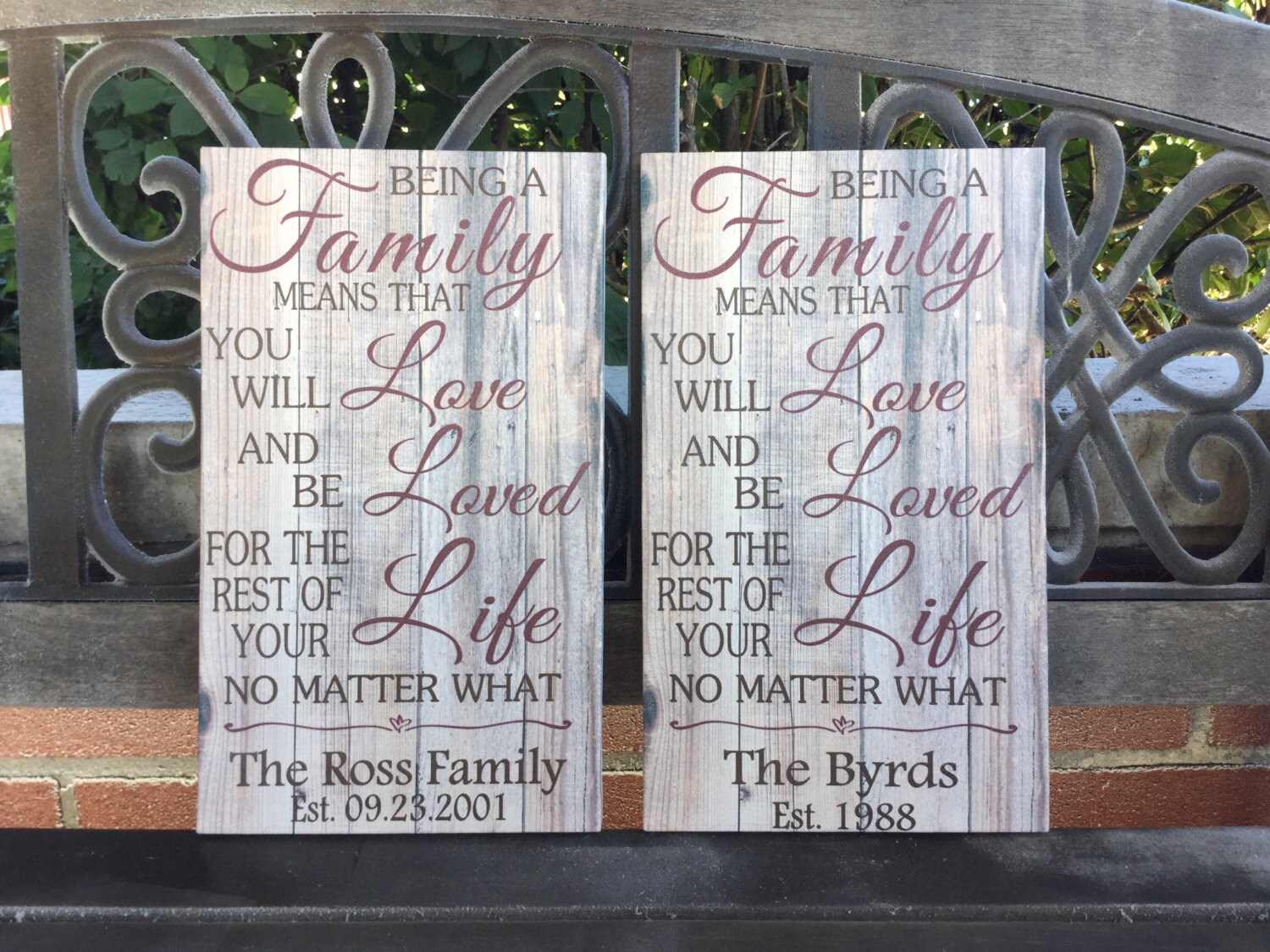 Personalized Family Sign Canvas Wall DecorAnniversary Gift