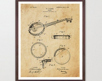 Banjo art | Etsy