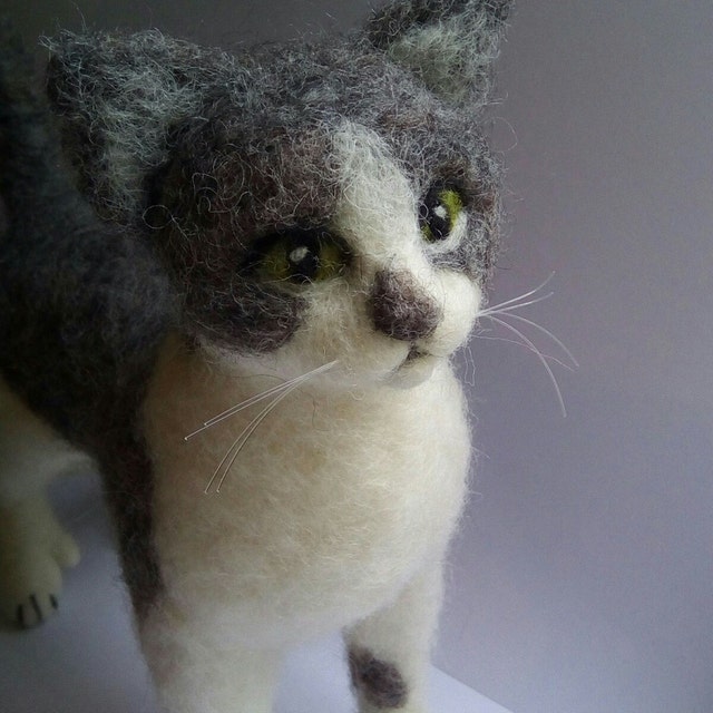 Felted cats dogs and other animals. by FeltedAnimalsStudio on Etsy
